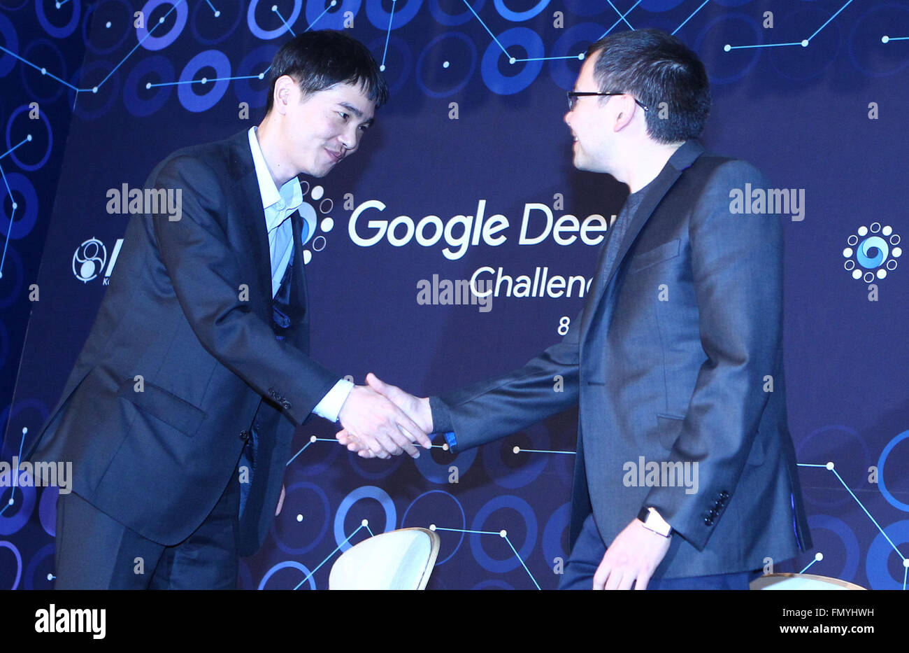 Seoul, South Korea. 13th Mar, 2016. South Korean professional Go player ...