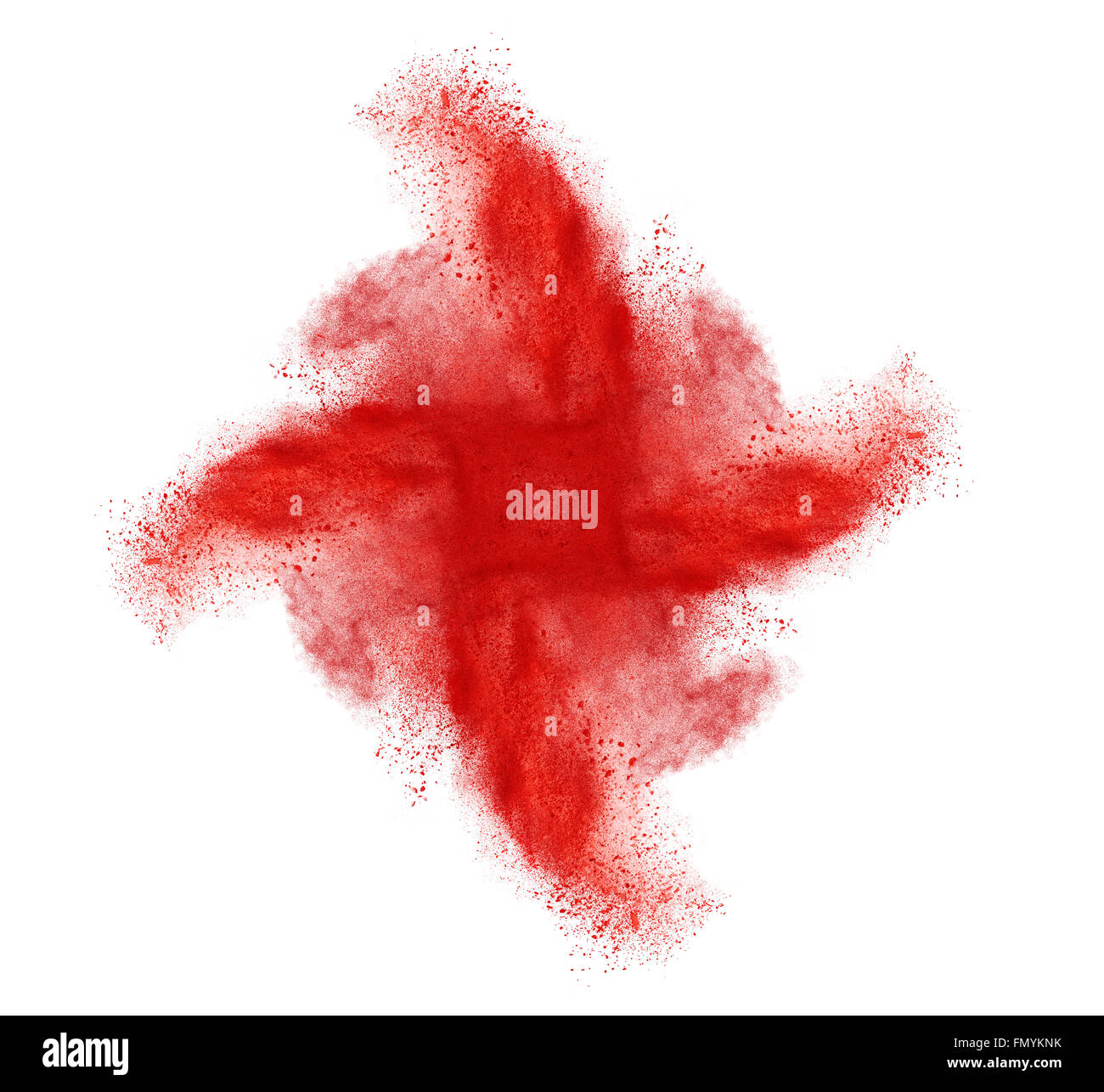 Red colorful powder splash on white background Stock Photo - Alamy