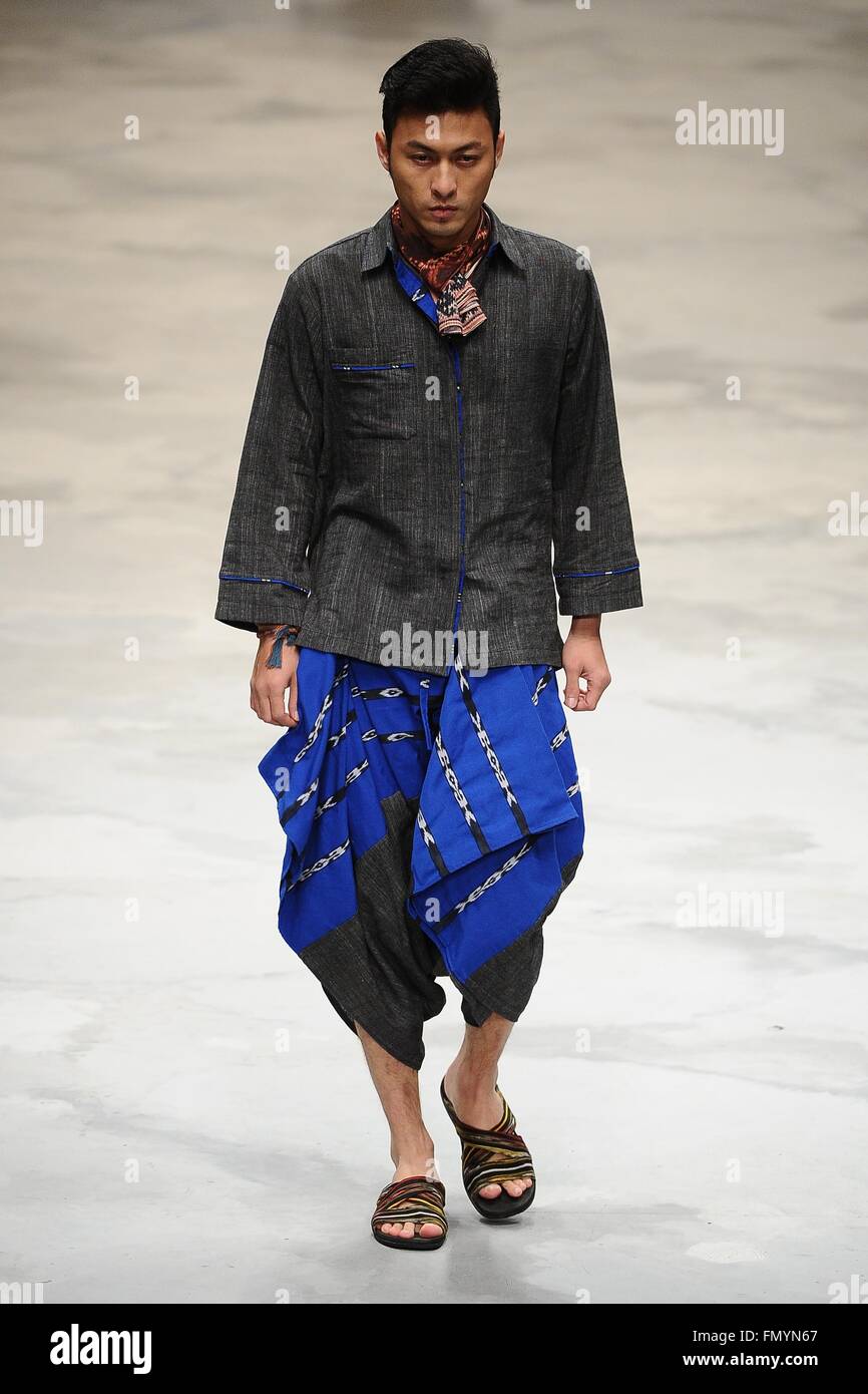 Jakarta, Indonesia. 13th Mar, 2016. A model showcases designs by WD at ...