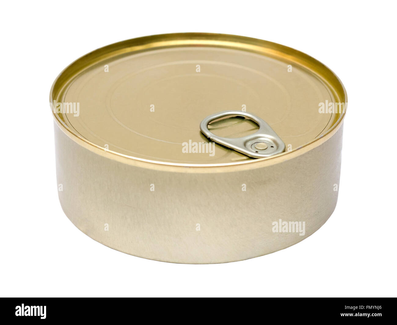 Tin food can of food isolated on white background Stock Photo - Alamy