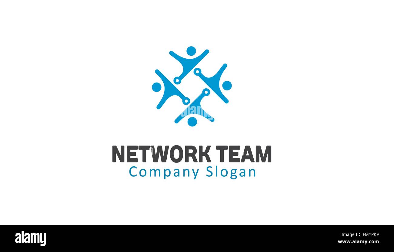 Network Team Logo Vector Symbol Design Illustration Stock Vector Image ...