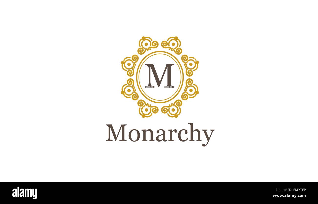 Monarchy M Letter Symbol Logo Vector Design Illustration Stock Vector ...