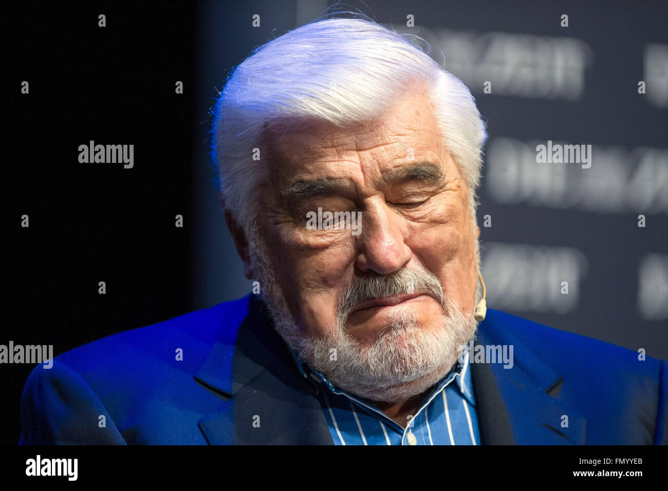 Hamburg, Germany. 13th Mar, 2016. German actor Mario Adorf on stage ...