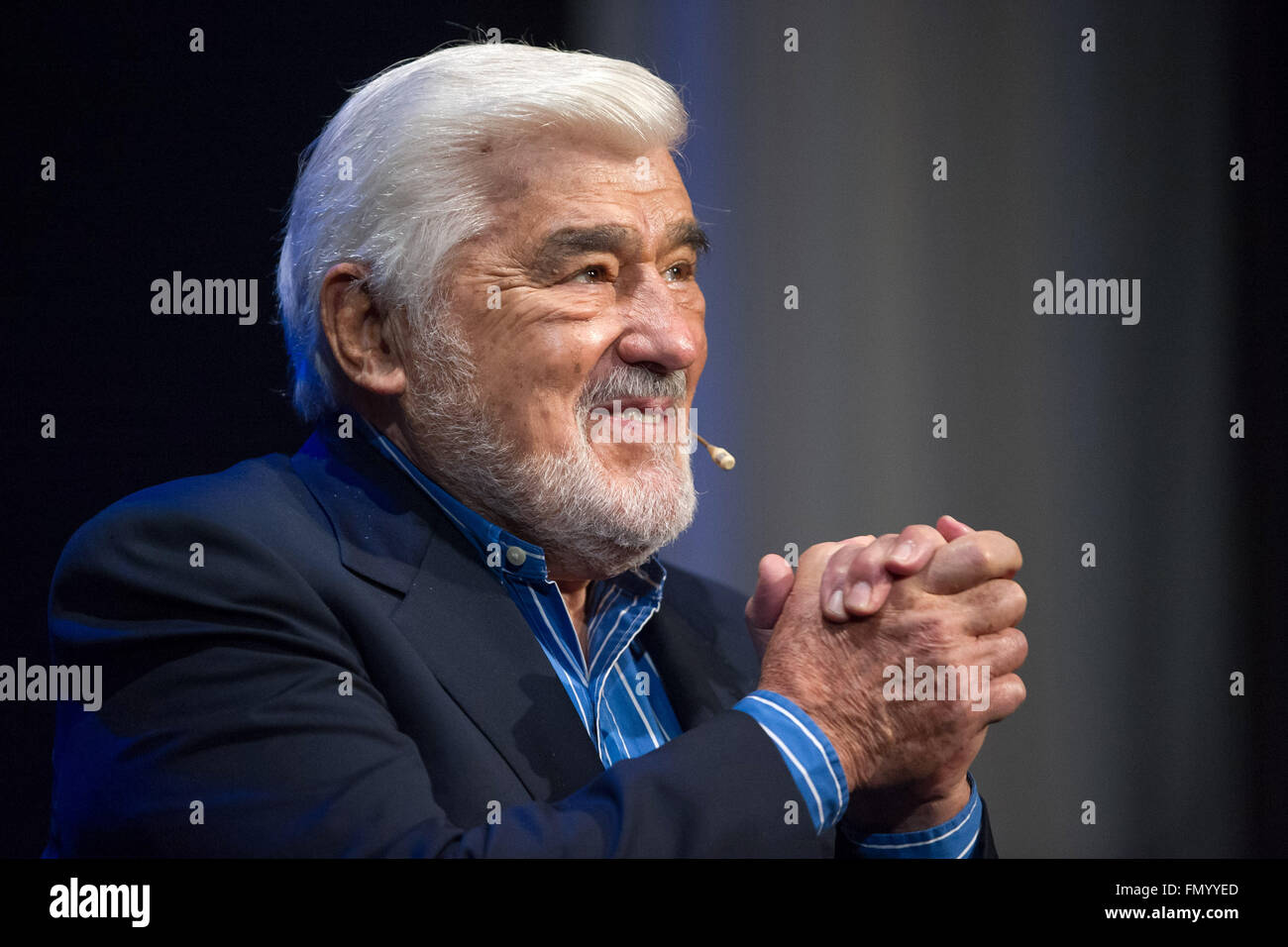 Hamburg, Germany. 13th Mar, 2016. German actor Mario Adorf on stage ...