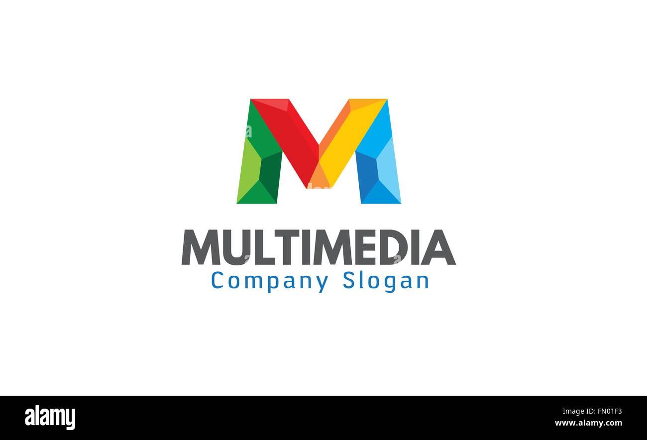 Creative Colorful Geometric M Letter Symbol Vector Logo Design ...