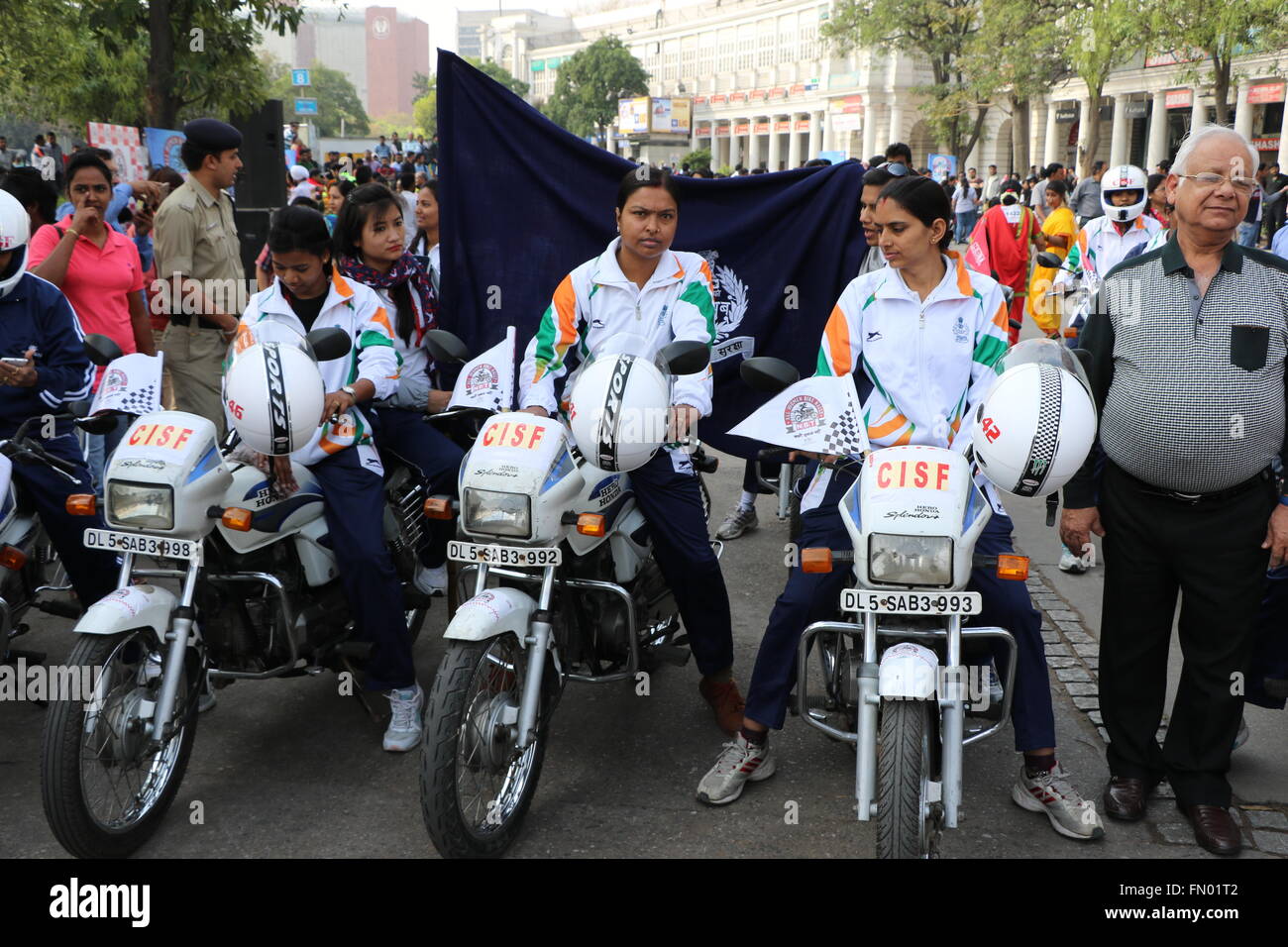 New Delhi, India. 13th March, 2016. All Women Bike Rally Credit: Mahesh ...