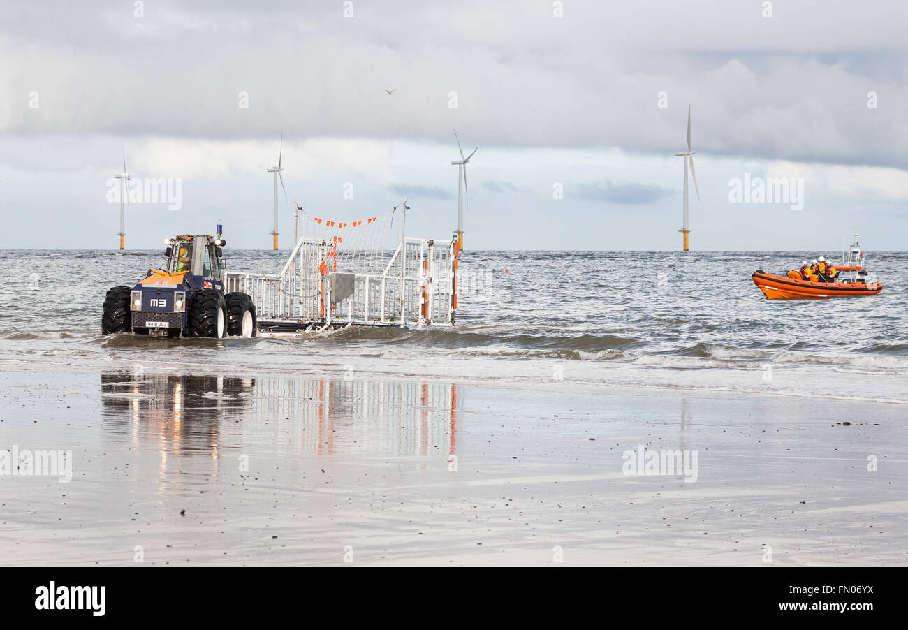 Redcar, North Yorkshire, on a sunny Sunday in March 2016 Stock Photo ...