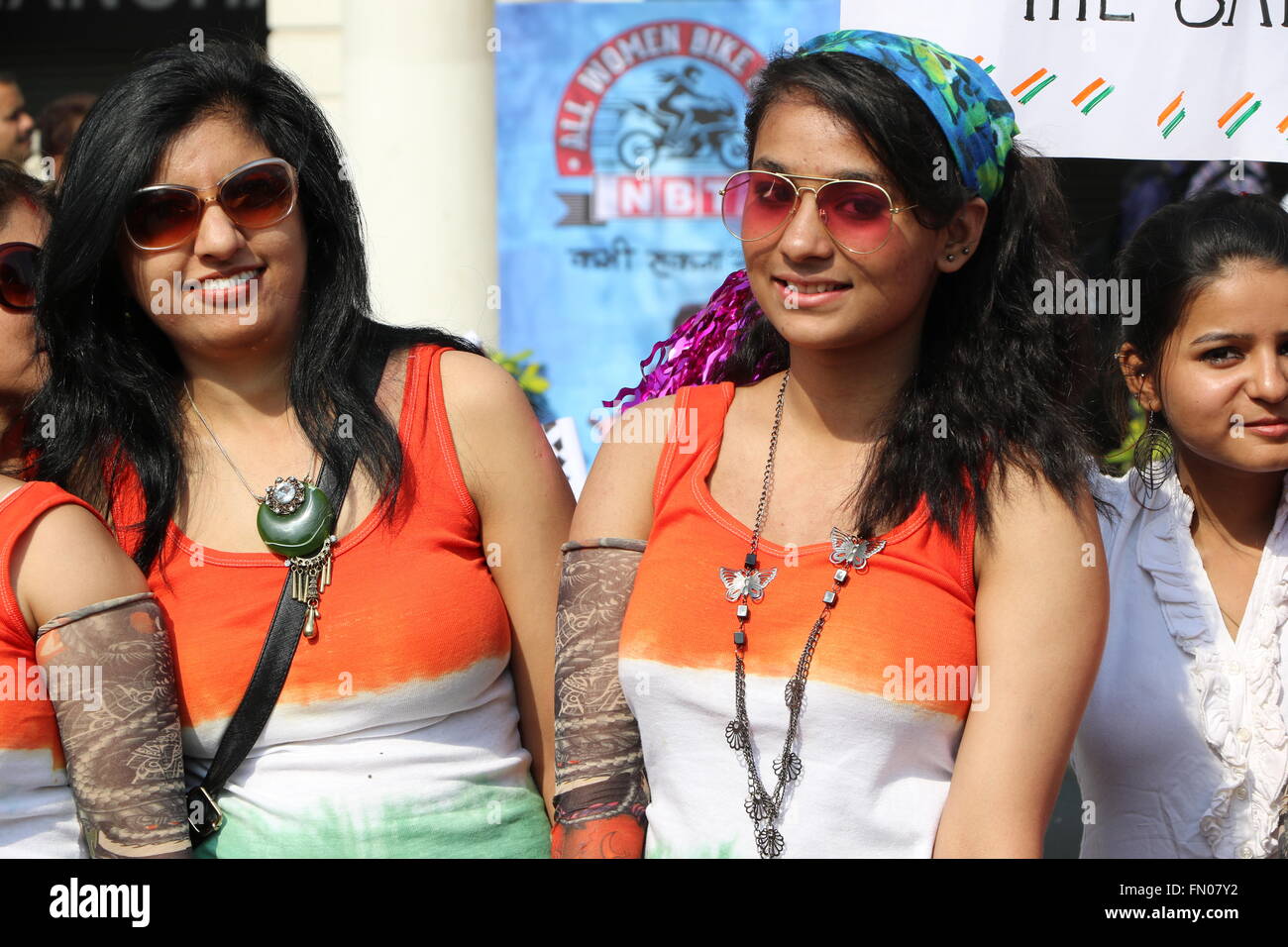 New Delhi, India. 13th March, 2016. All Women Bike Rally Credit: Mahesh ...