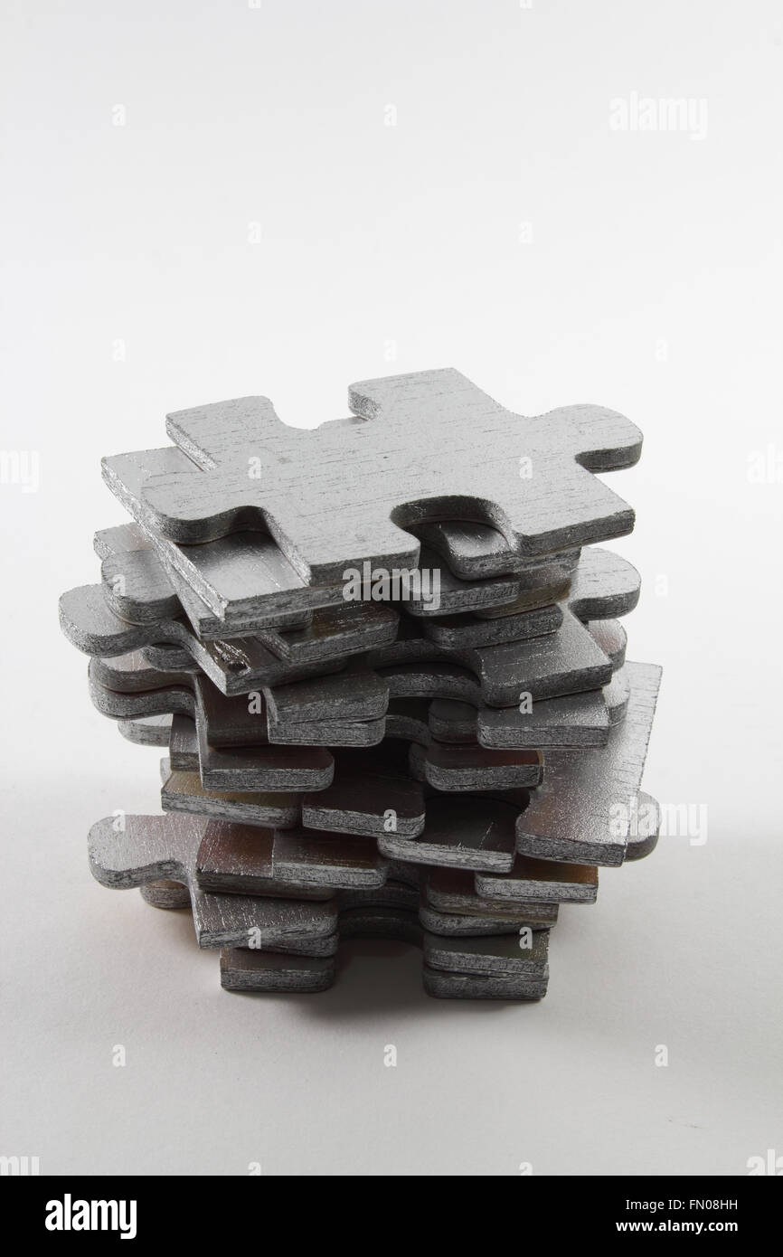 Stack of Jigsaw Puzzle Pieces Stock Photo - Alamy