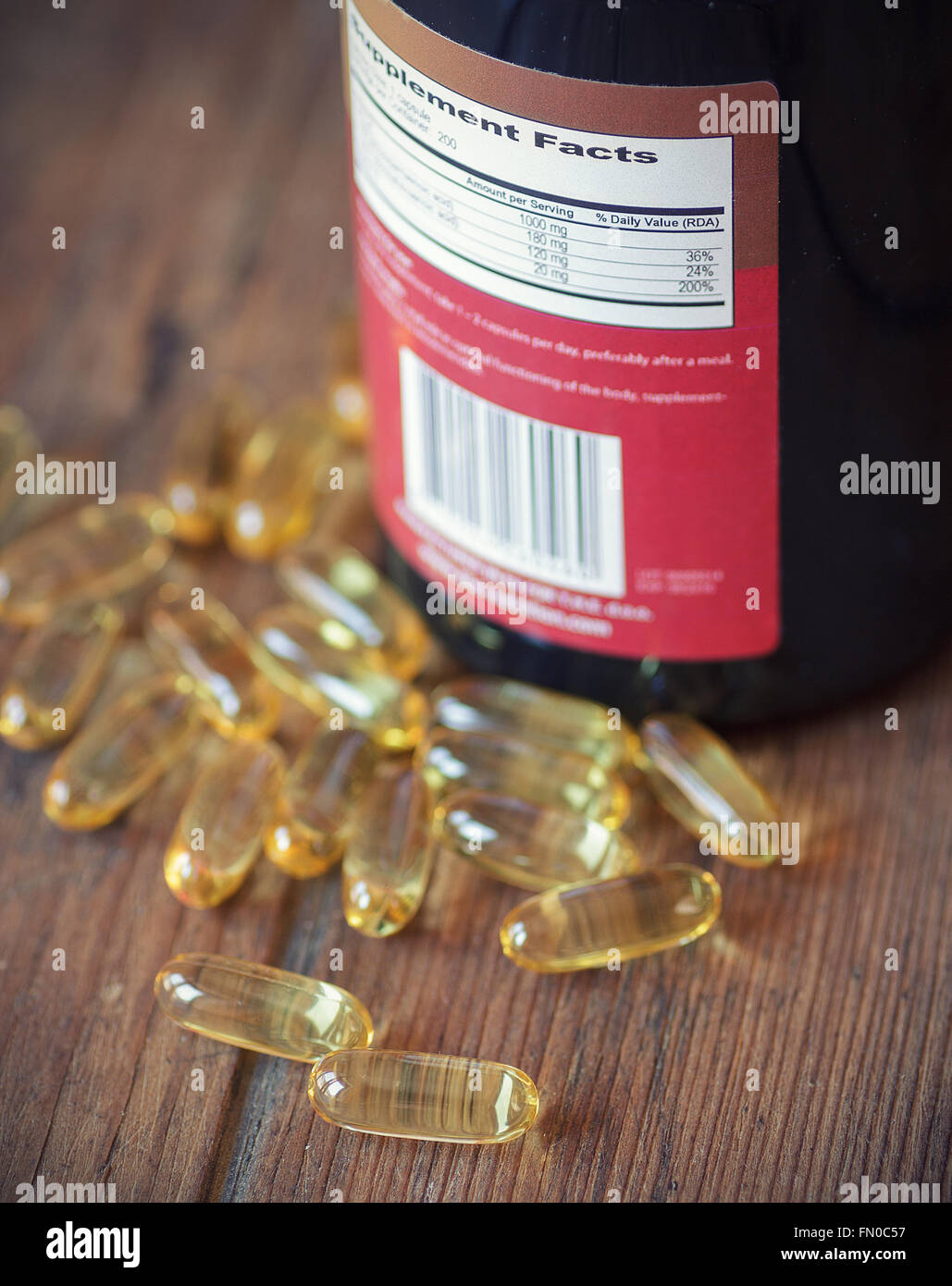 Cod liver oil omega 3 gel capsules Stock Photo - Alamy