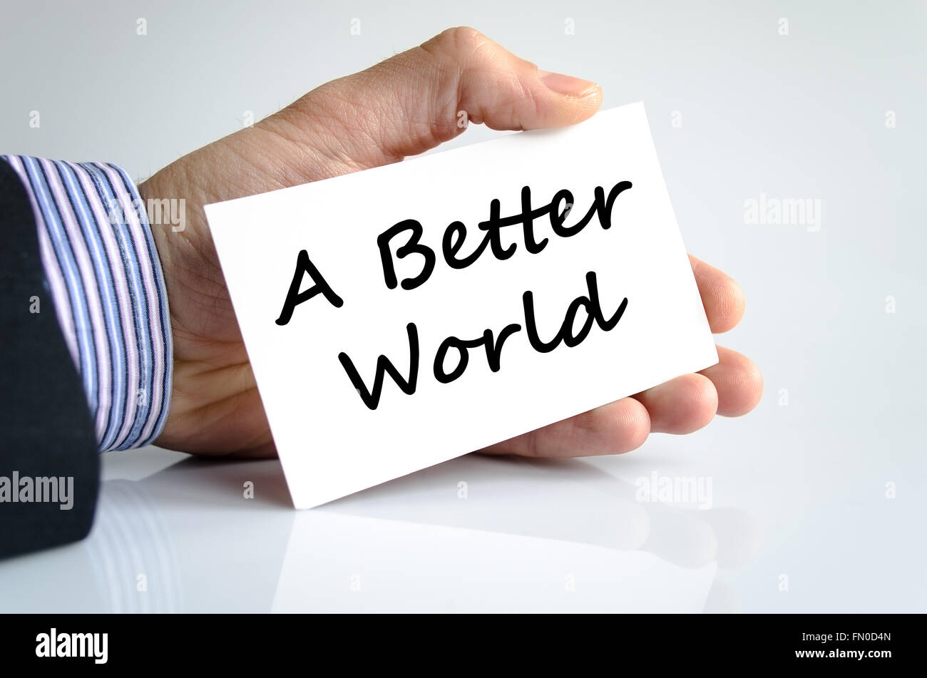 A better world text concept isolated over white background Stock Photo ...