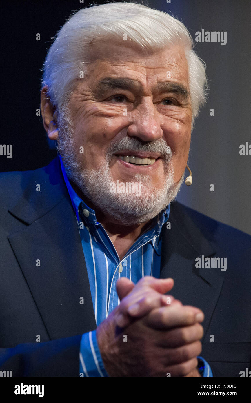 Hamburg, Germany. 13th Mar, 2016. German actor Mario Adorf on stage ...