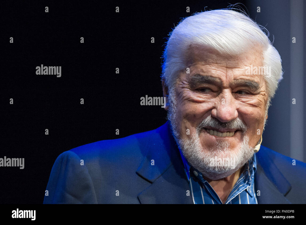 Hamburg, Germany. 13th Mar, 2016. German actor Mario Adorf on stage ...