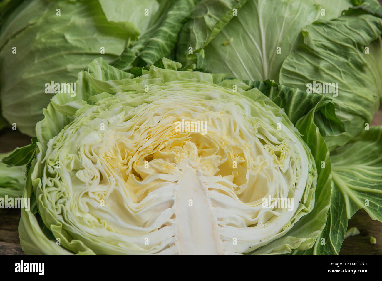 Cut green cabbage hi-res stock photography and images - Alamy