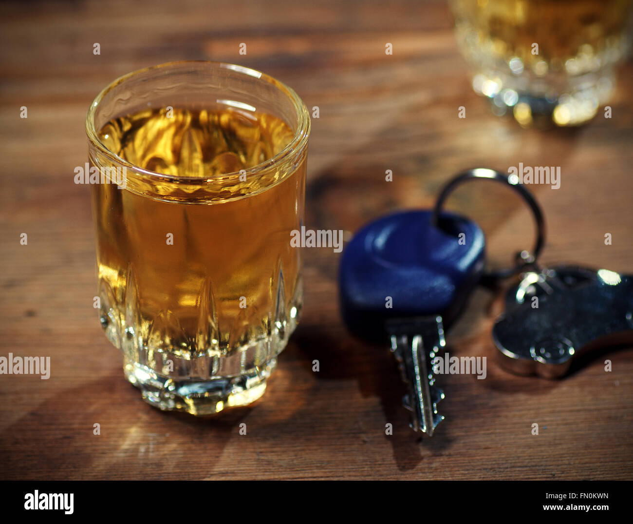 car keys and a whiskey shot Stock Photo - Alamy