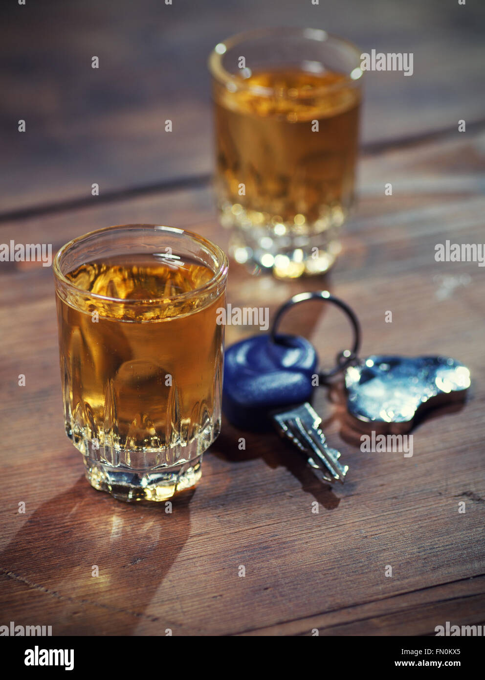 car keys and a whiskey shot Stock Photo - Alamy