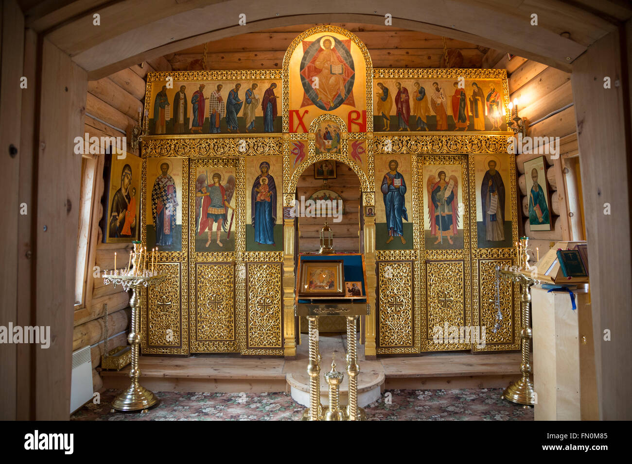 Antarctica, South Shetland Islands, King George Island, Bellingshausen Station, interior Trinity ...