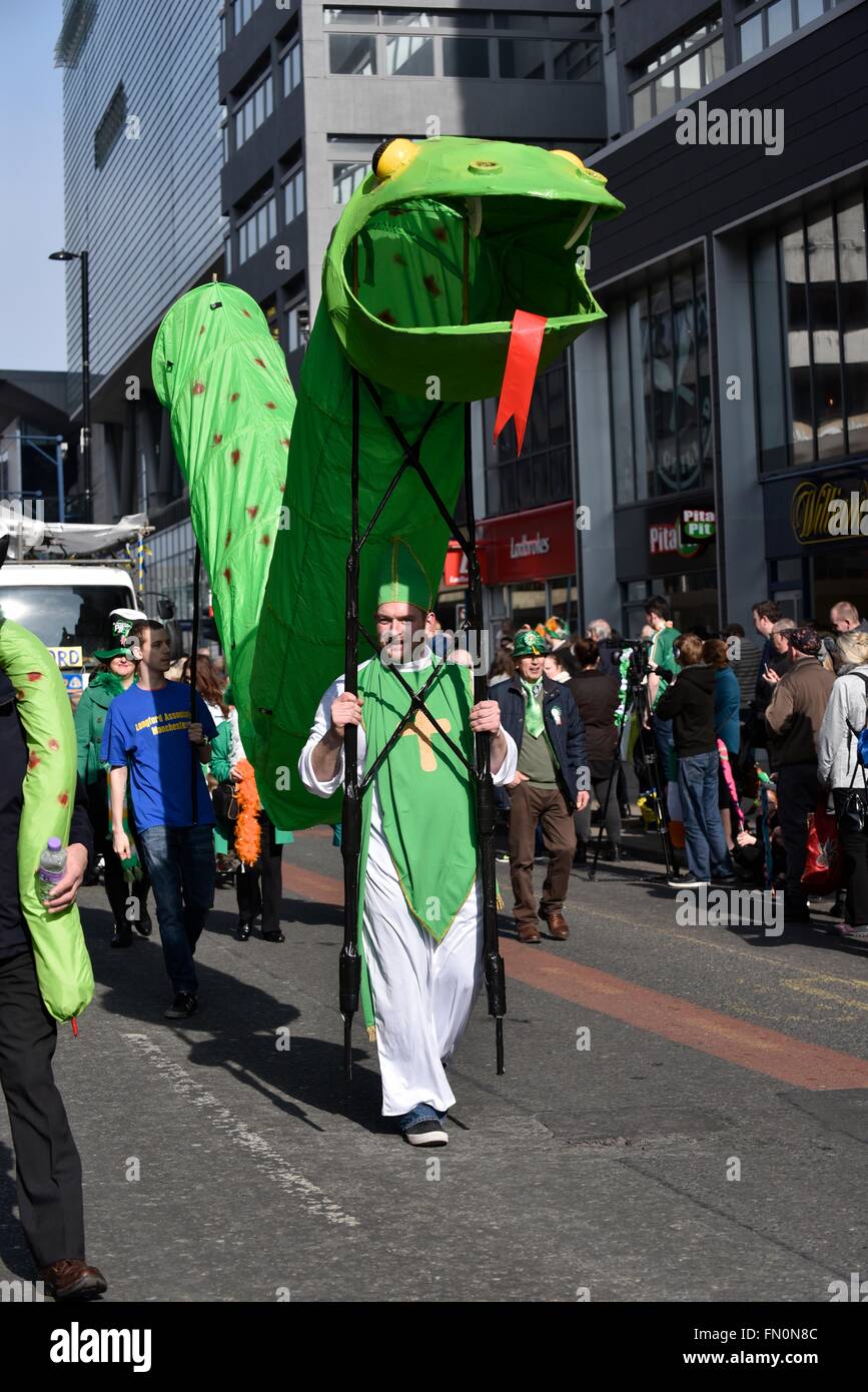 Manchester, UK 13th March 2016 The St Patrick's Day Parade takes place ...