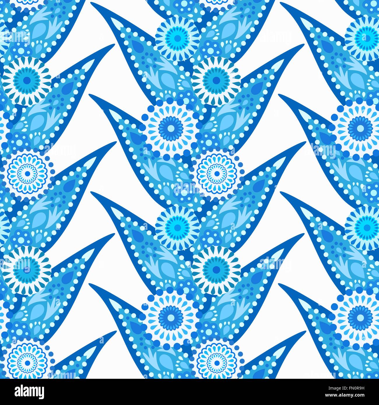 Flowers leaves paisley decoration Stock Vector Images - Alamy