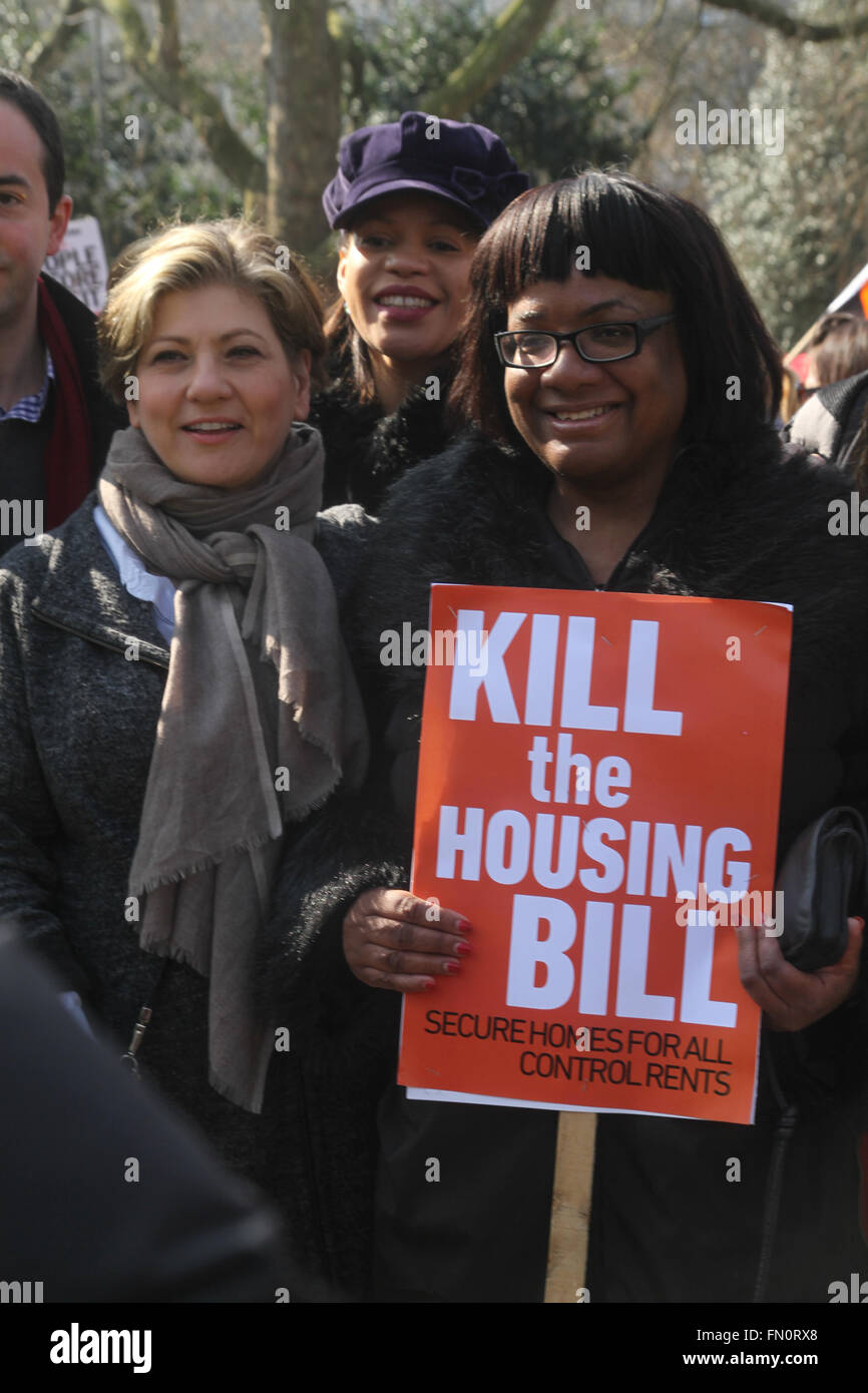 London, UK. 13 March 2016. Hackney MP Diana Abbot joined Islington ...