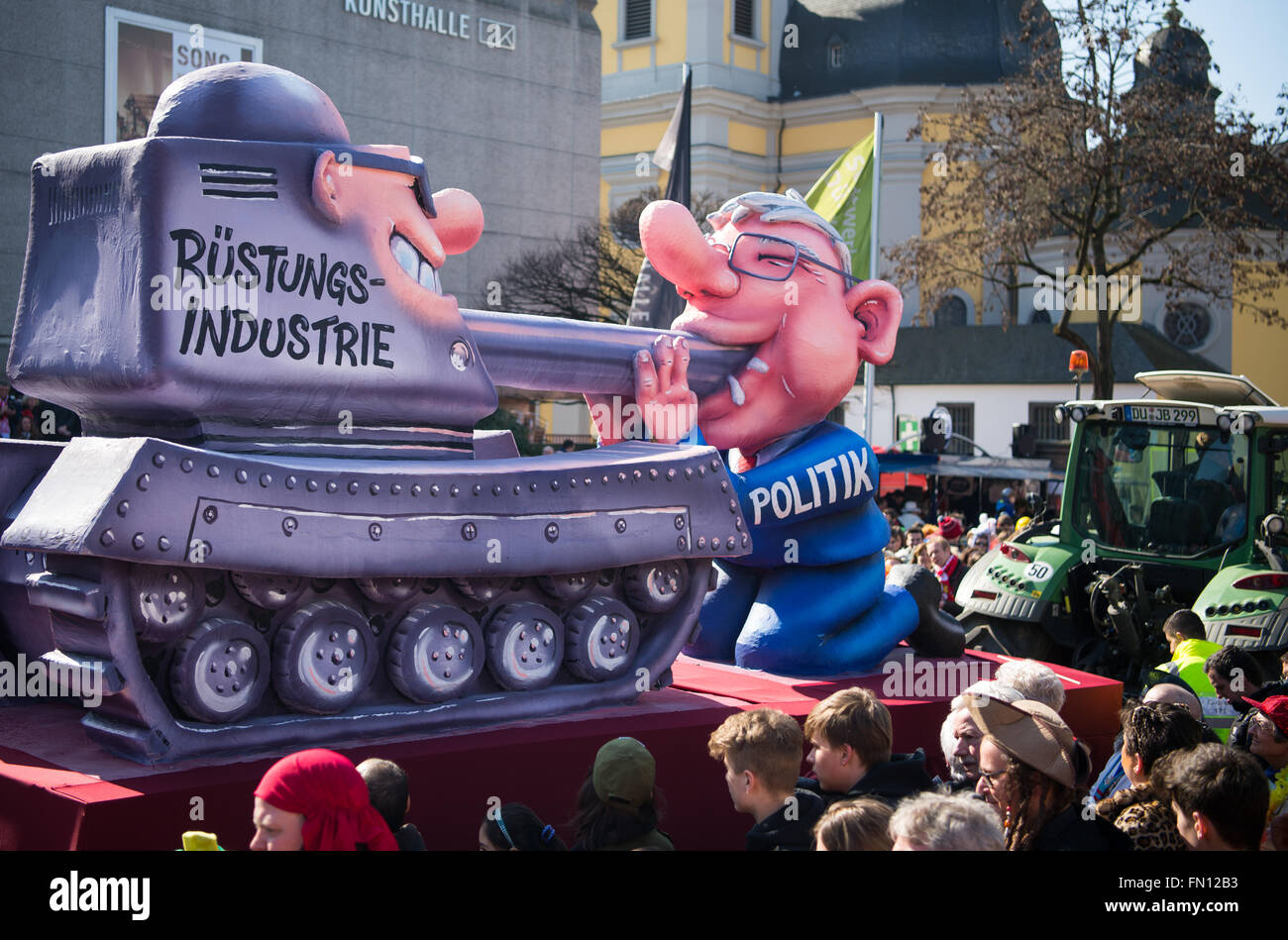 Duesseldorf, Germany. 13th March, 2016. A carnival float with the theme ...