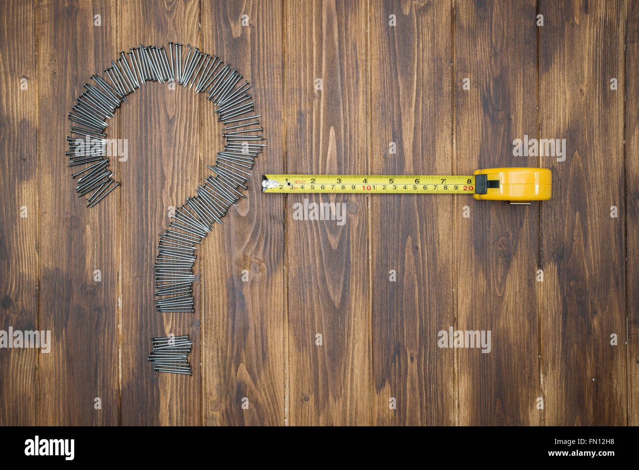 measurement Questions with tape-measure, Punctuation Mark by Group of ...
