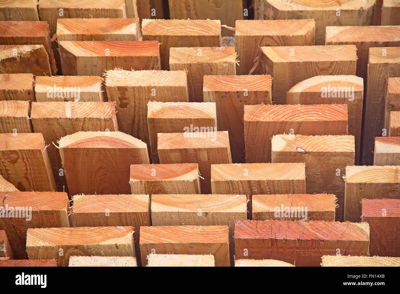 Stack of new wooden studs at the lumber yard Stock Photo - Alamy