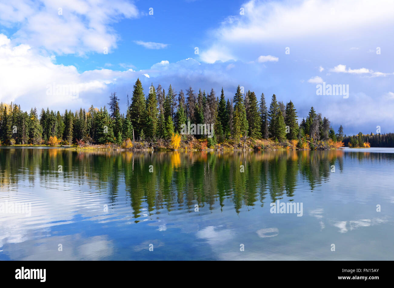 Reflective lake in British Columbia, Canada Stock Photo - Alamy