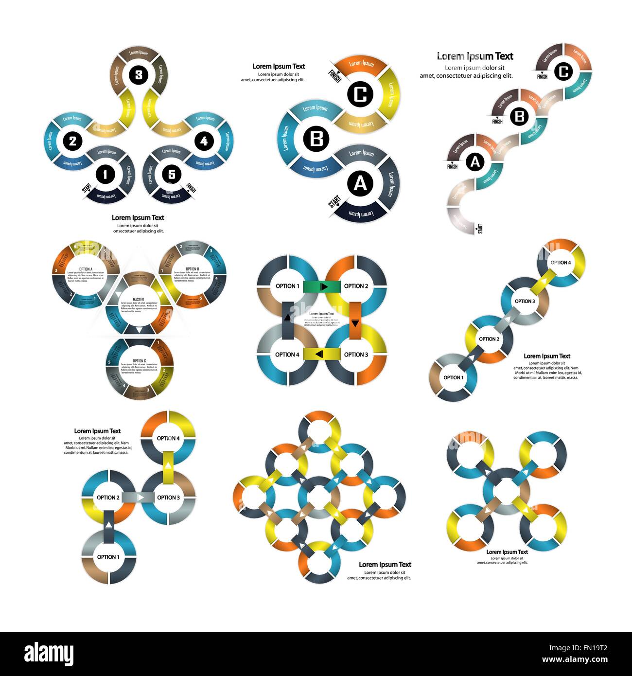Set of infographic business presentation template.Powerpoint template ...