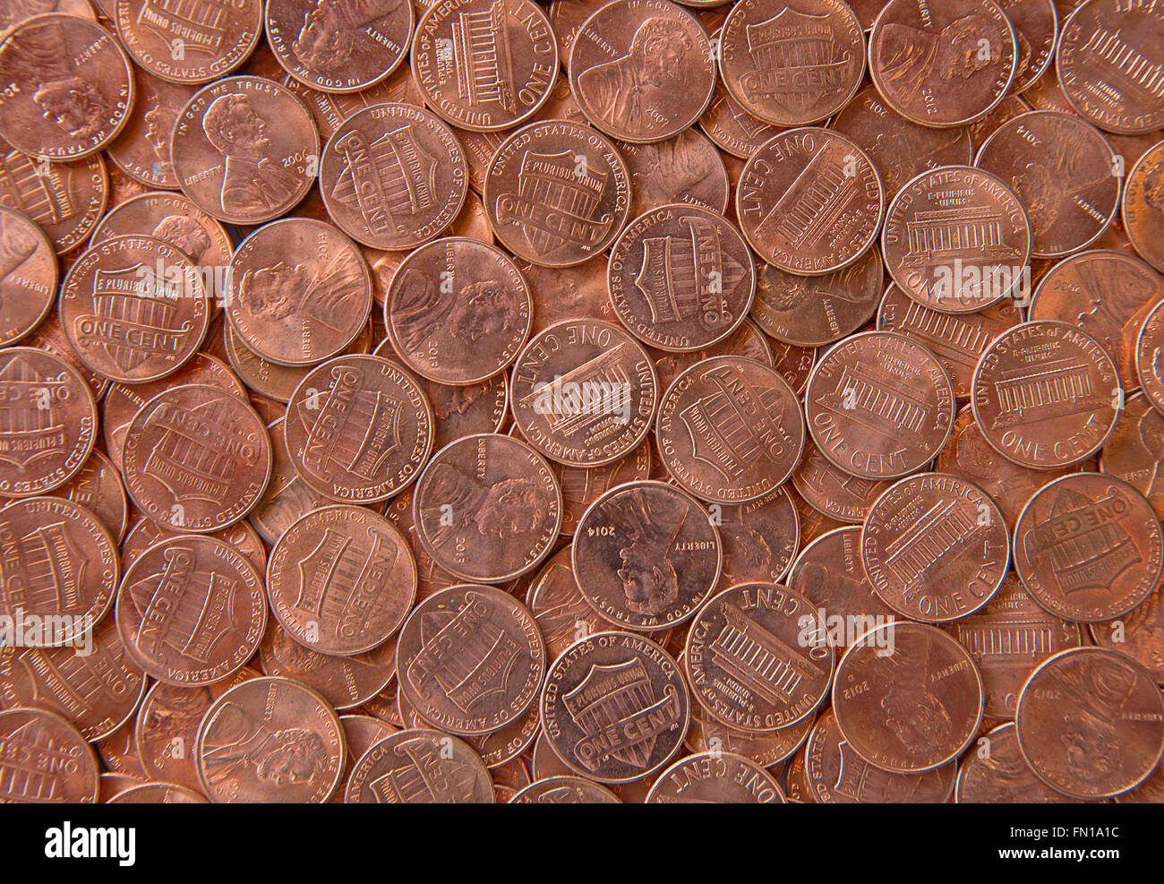 Huge pile of the US coins Stock Photo - Alamy