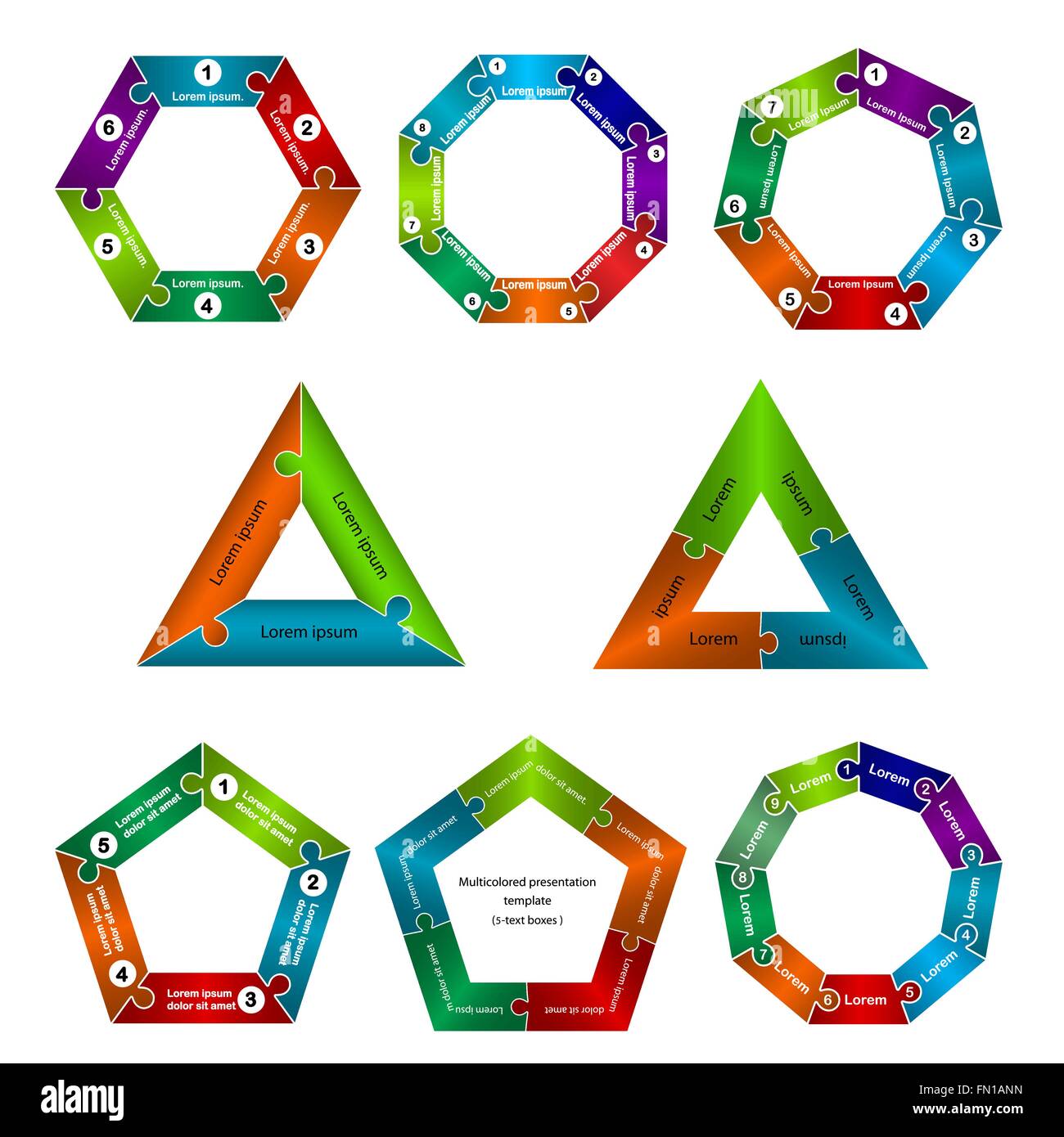 Set of infographic business presentation template.Powerpoint template ...