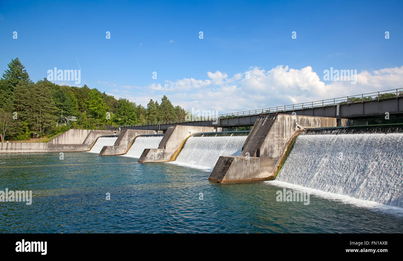 Dam of the hydro power sation on the Rhine river Stock Photo - Alamy