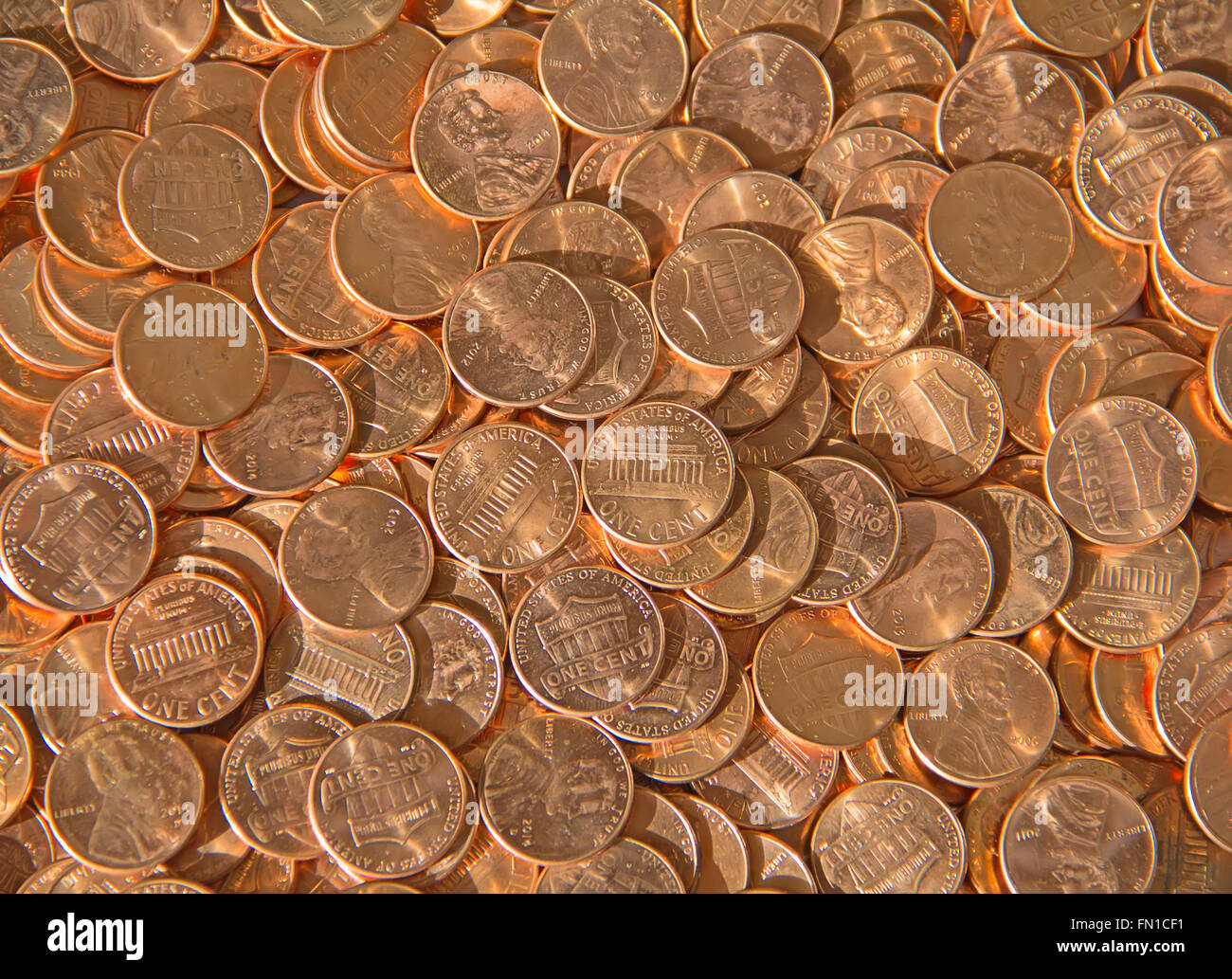 Huge pile of the US coins Stock Photo - Alamy