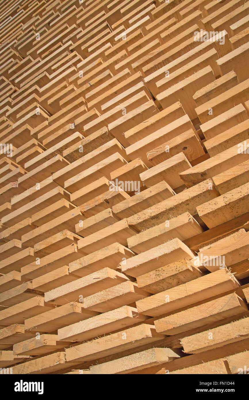 Stack of new wooden studs at the lumber yard Stock Photo - Alamy