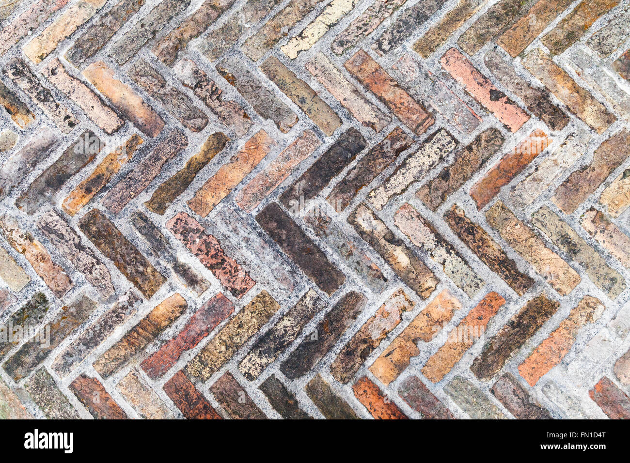 Old weathered red brick pavement, closeup background texture Stock ...