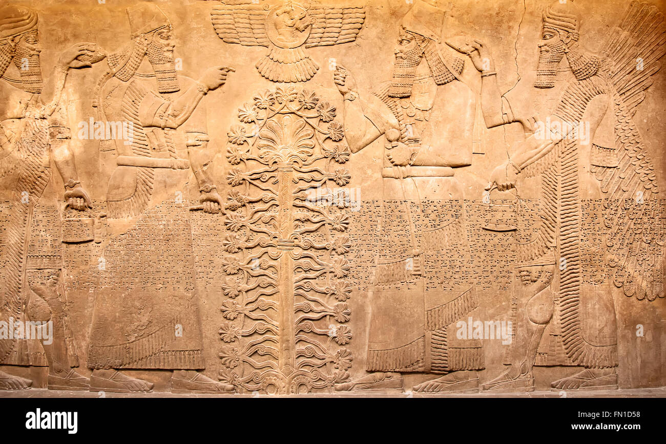 Ancient sumerian stone carving with cuneiform scripting Stock Photo - Alamy