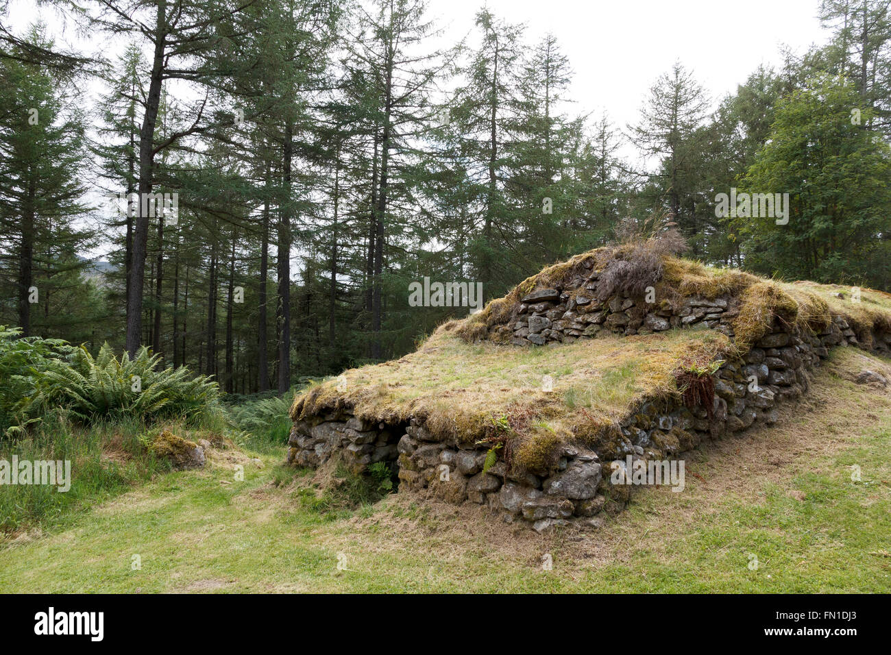 A restored 18th century homestead in the Allean Forest, part of the Tay ...