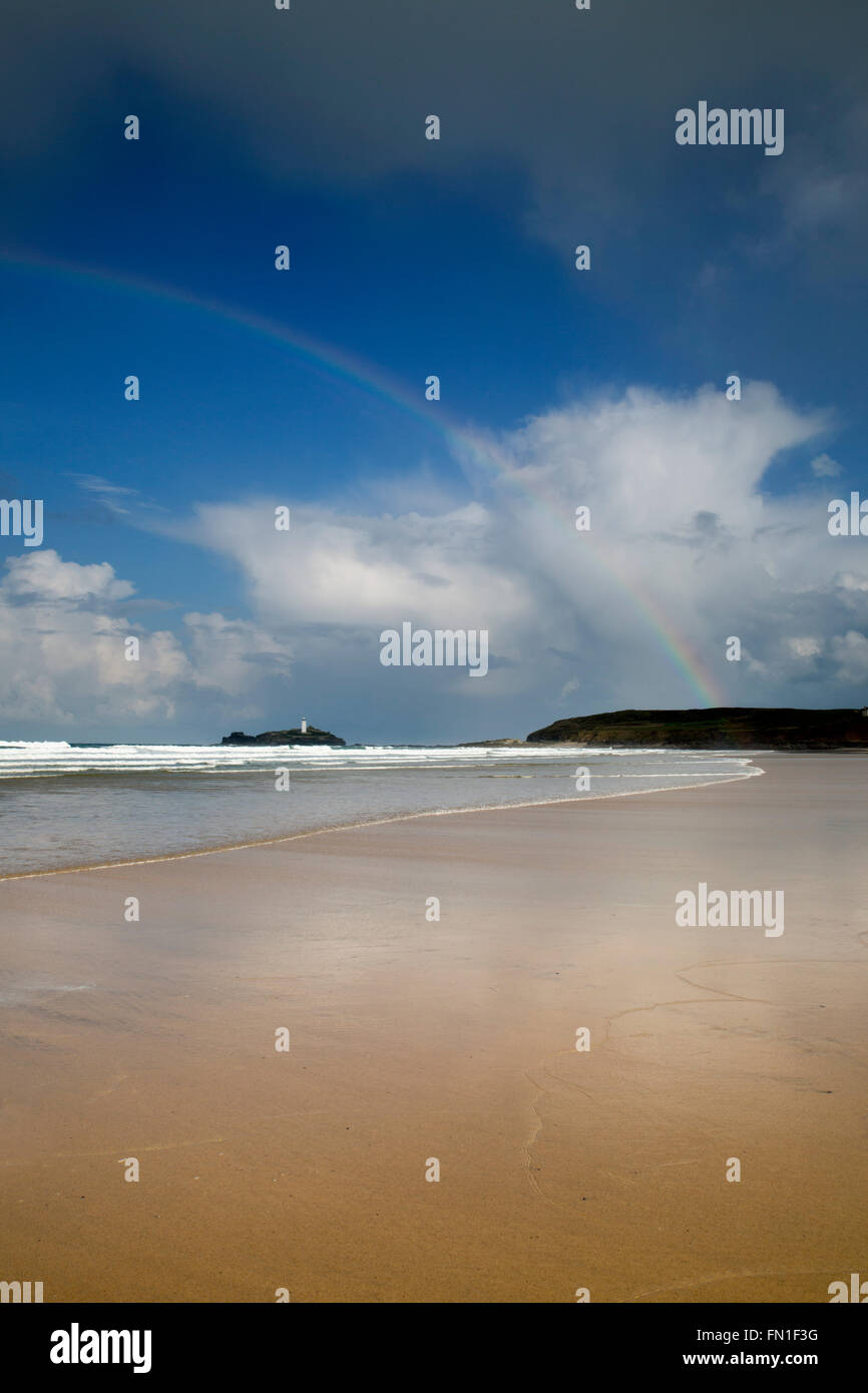 Godrevy; Rainbow; Cornwall; UK Stock Photo - Alamy