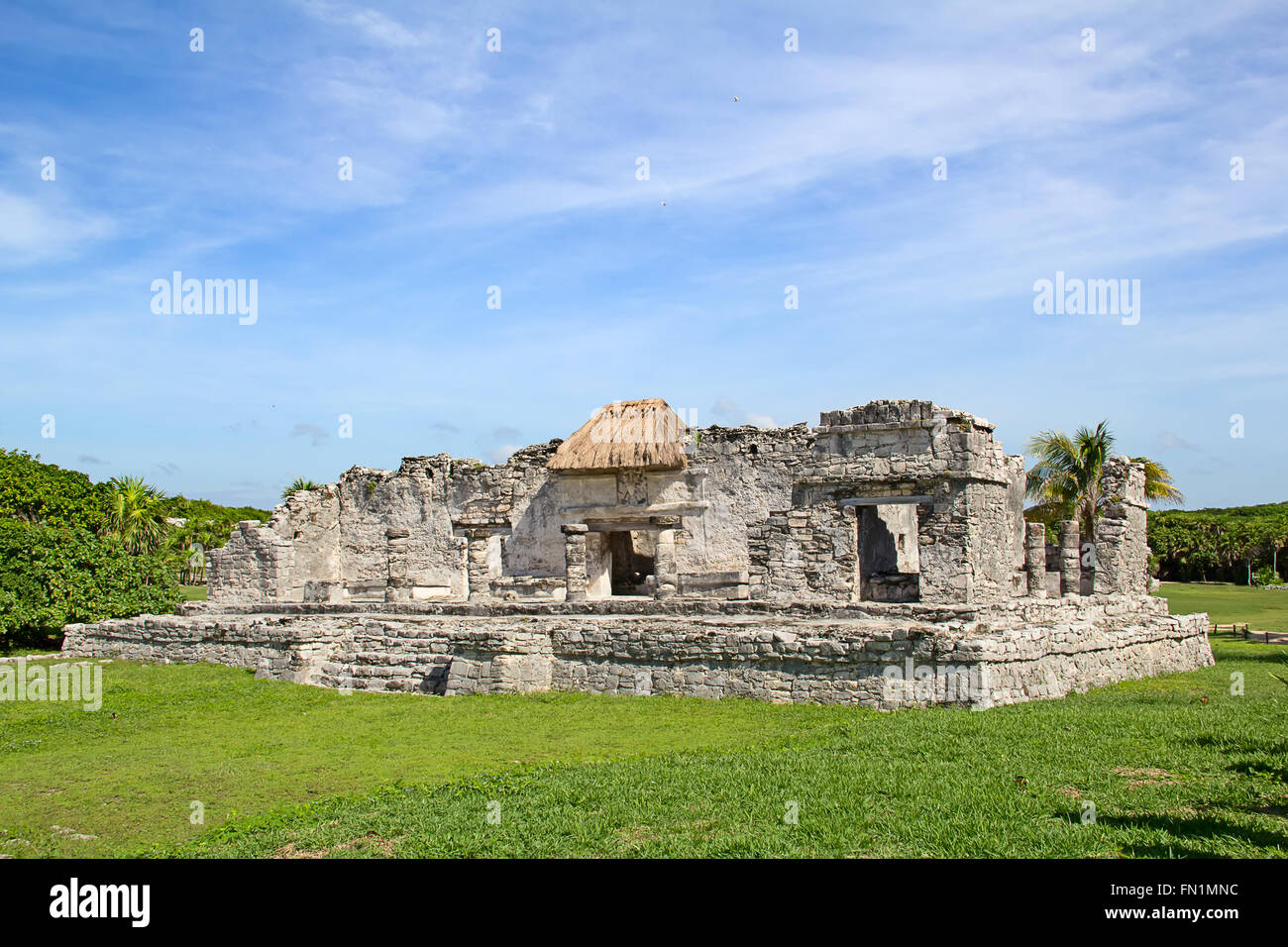 Ruins of the Mayan fortress and temple near Tulum, Mexico Stock Photo ...