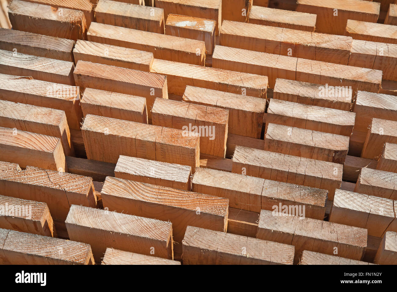 Stack of new wooden studs at the lumber yard Stock Photo - Alamy