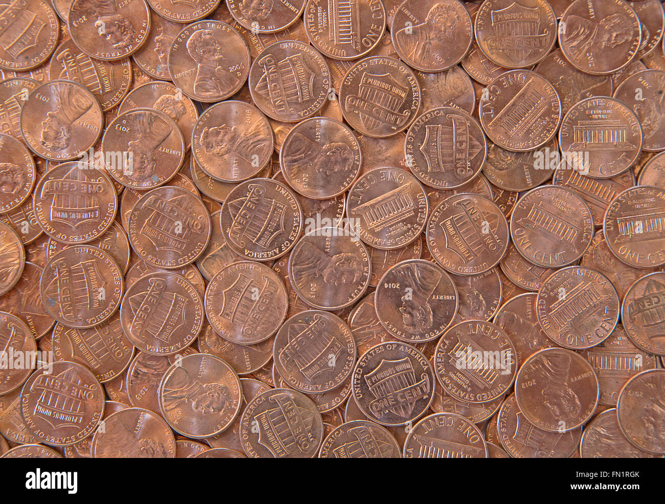 Huge pile of the US coins Stock Photo - Alamy
