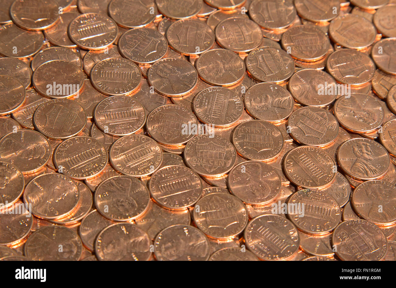 Huge pile of the US coins Stock Photo - Alamy