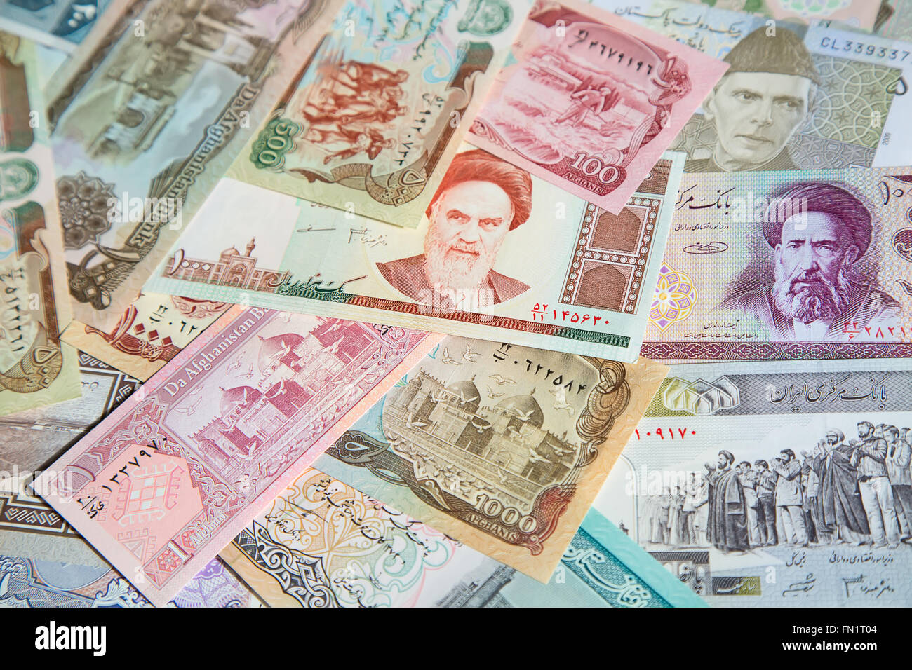 Variety of Middle East banknotes Stock Photo - Alamy