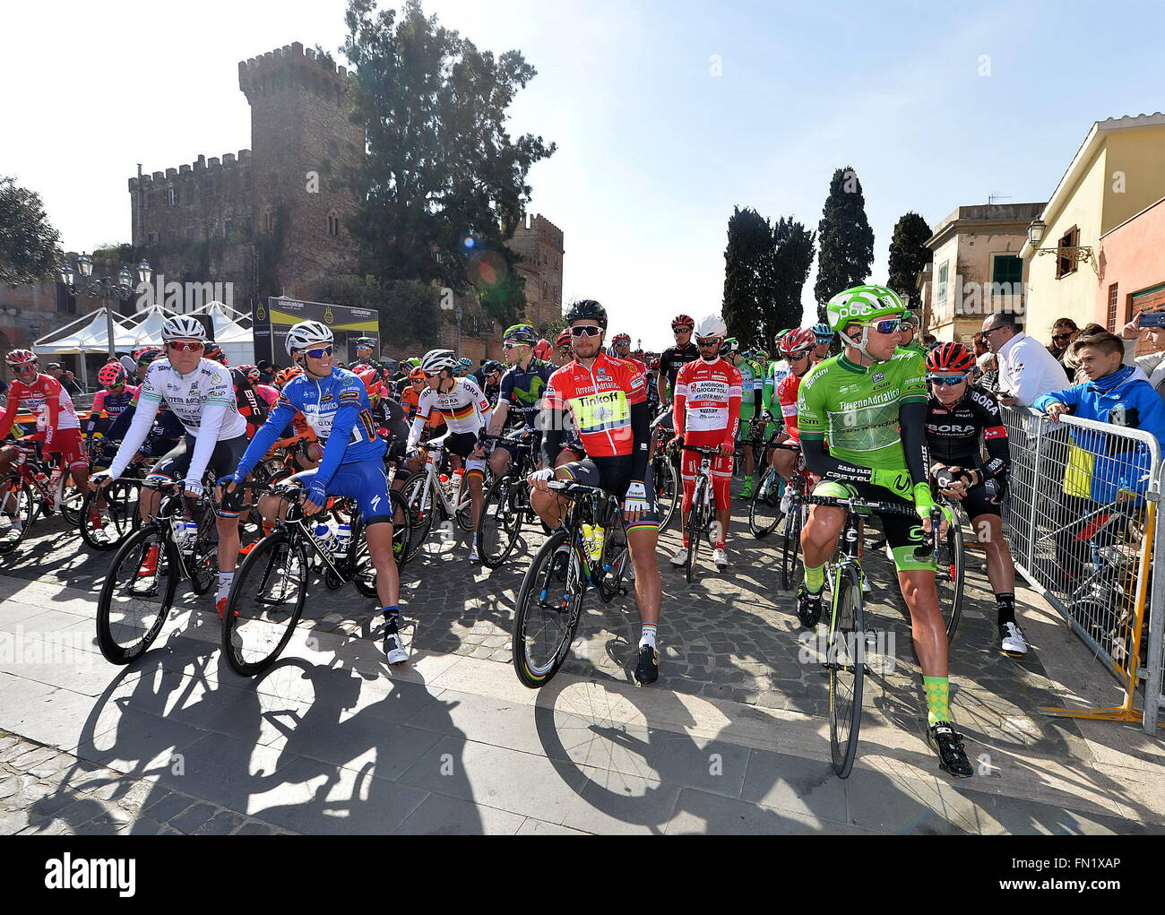 Foligno, Italy, 12th March, 2016. Bob Jungels, Zdenek Stybar, Peter ...
