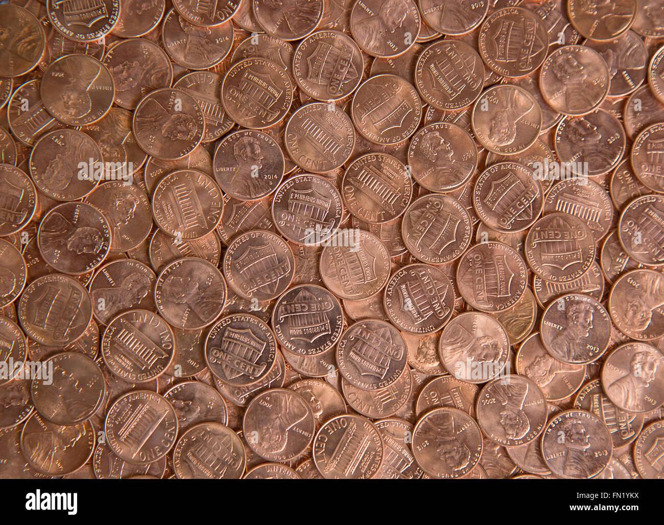 Huge pile of the US coins Stock Photo - Alamy