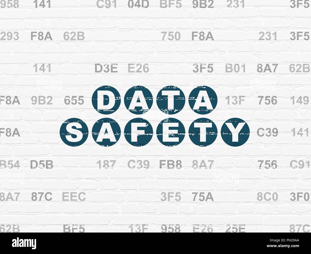 Information concept: Data Safety on wall background Stock Photo - Alamy