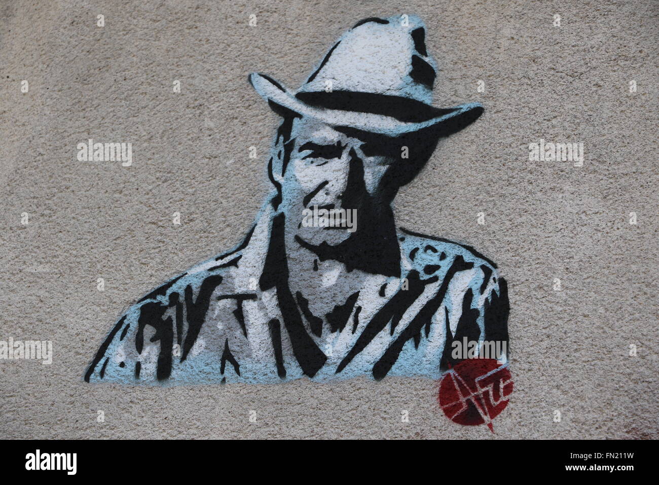 Urban graffiti street art cowboy hi-res stock photography and images ...
