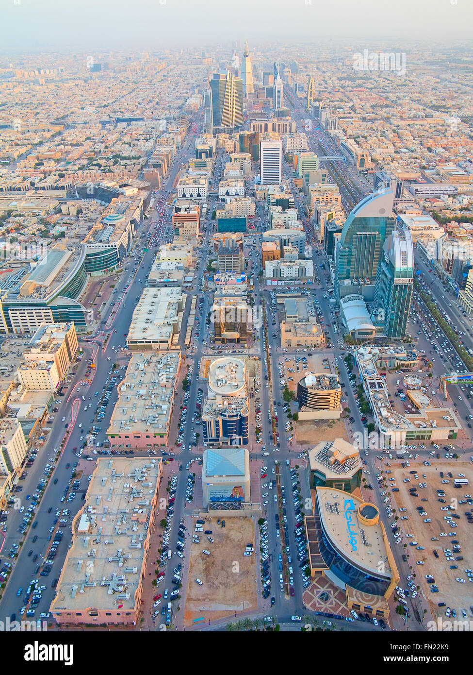 RIYADH - FEBRUARY 29: Aerial view of Riyadh downtown on February 29 ...