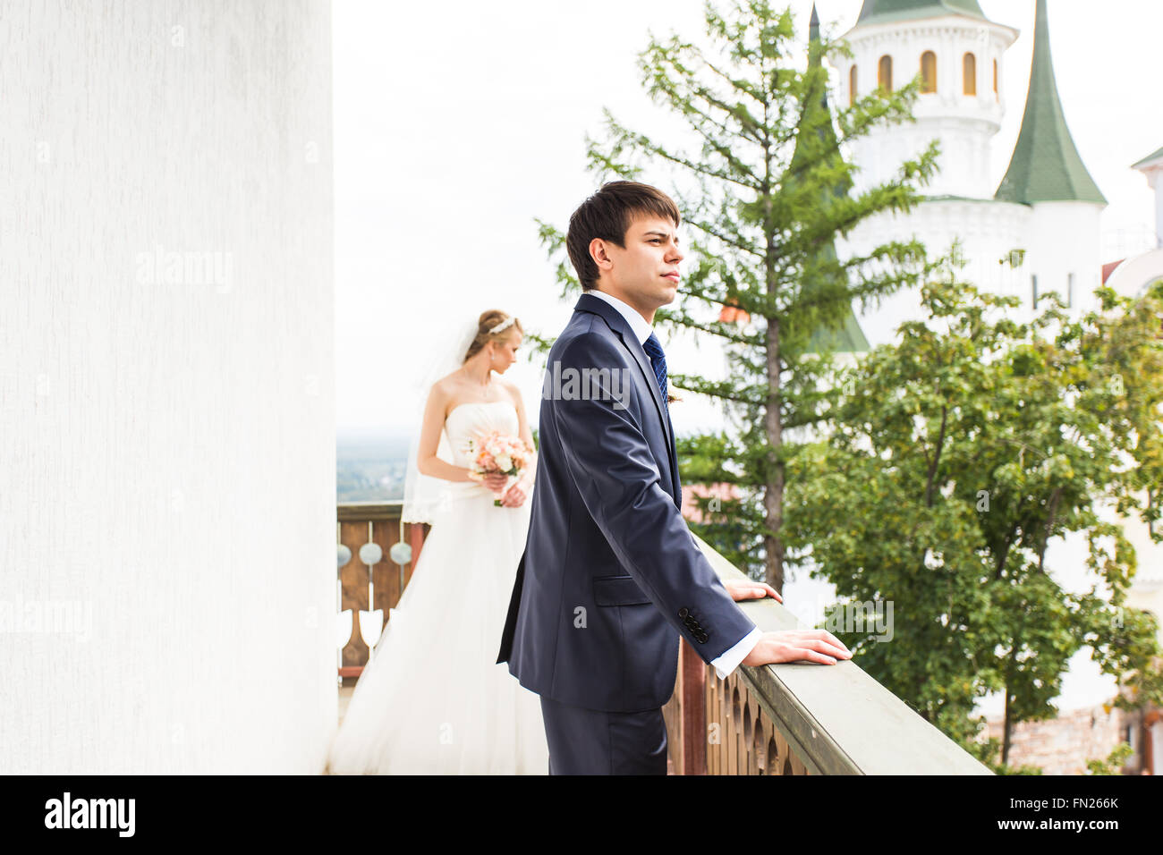 Wedding, Beautiful Romantic Bride and Groom Stock Photo - Alamy