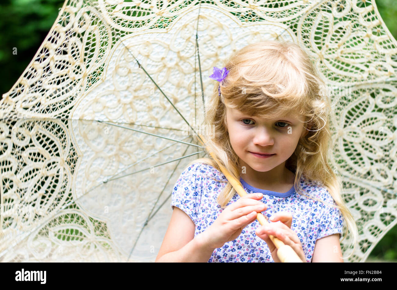 beautiful little blond girl portrait Stock Photo - Alamy